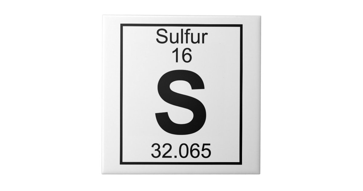 Element 016 - S - Sulphur (Full) Tile | Zazzle