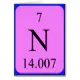 Element 7 card - Nitrogen | Zazzle