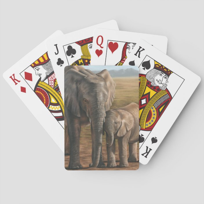 Elephant Classic Playing Cards | Zazzle.co.uk