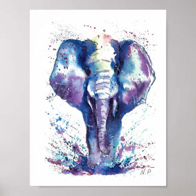 Elephant Kids art Poster | Zazzle