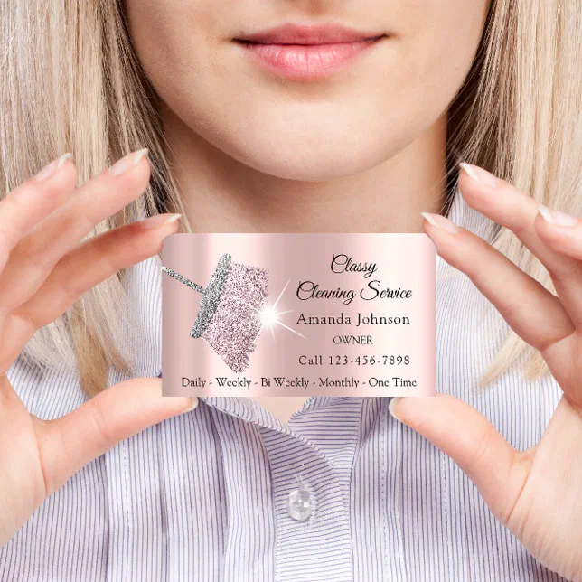 Elevate Your Cleaning Business with Classy Clean Business Card | Zazzle