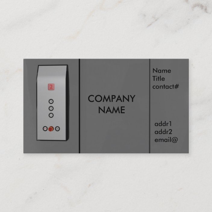 elevator panel business card | Zazzle