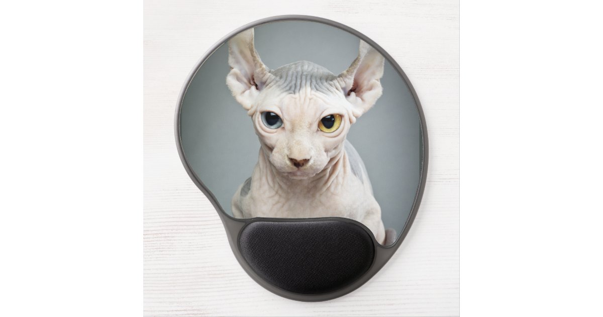 Elf Sphinx Cat Photograph Gel Mouse Mat | Zazzle