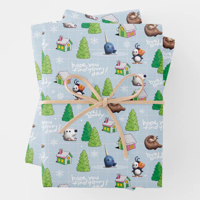 Elf the Movie | Bye Buddy Hope You Find Your Dad Wrapping Paper Sheet ...