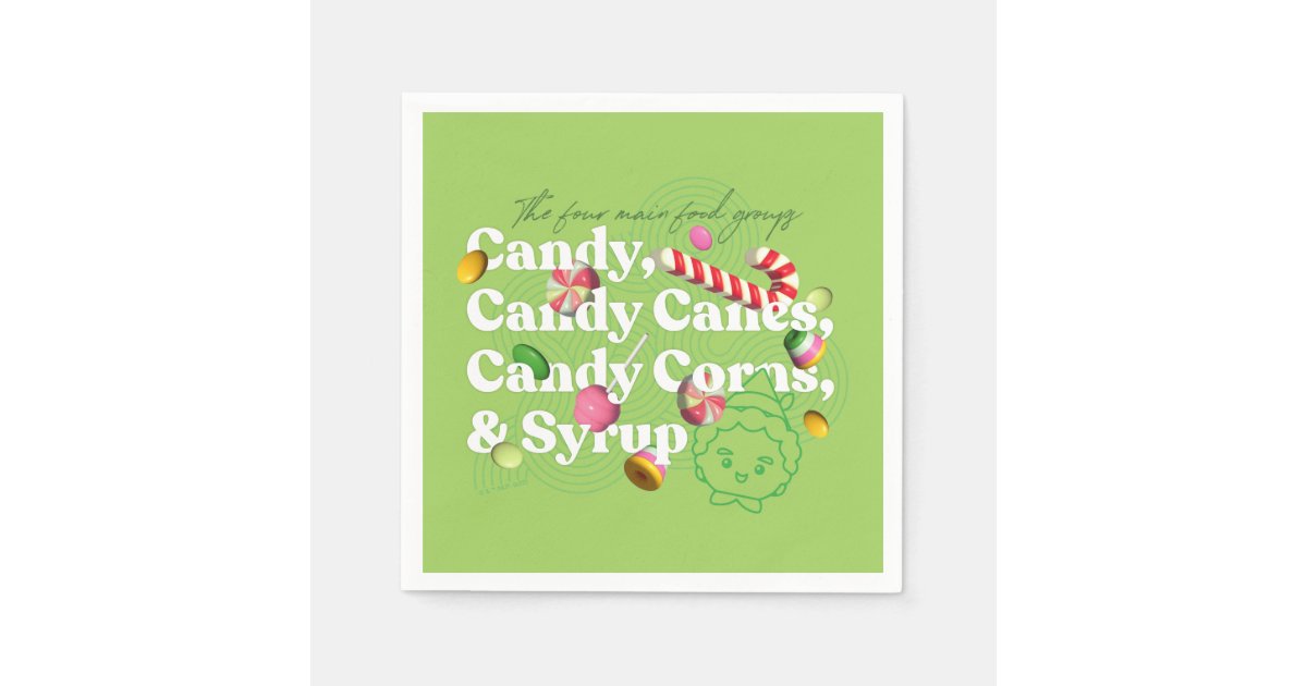 Elf the Movie | The Four Main Food Groups Napkin | Zazzle