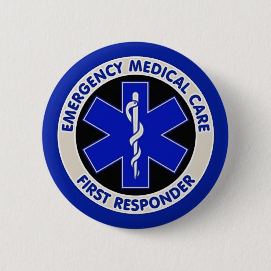 Emergency Medical Care First Responder 6 Cm Round Badge | Zazzle.co.uk