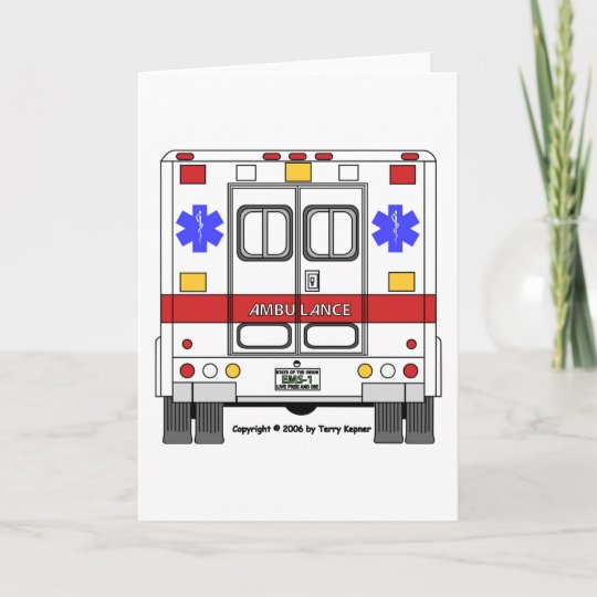 Emergency Medical Services Ambulance (EMS) Card | Zazzle.co.uk