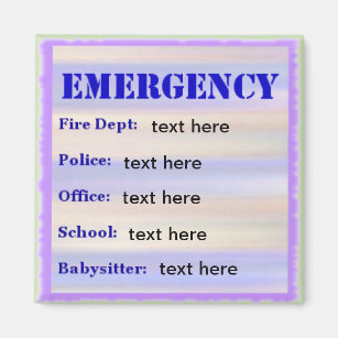 Emergency Contact Magnets & Fridge Magnets | Zazzle UK