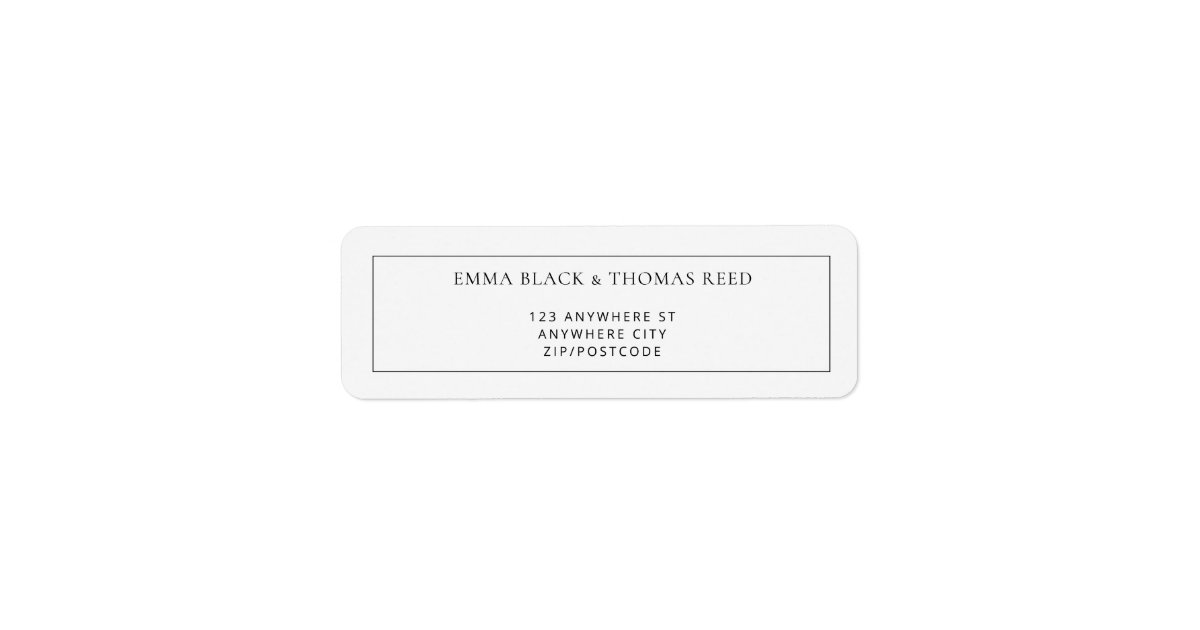 EMMA Modern Minimalist RSVP Return Address Labels | Zazzle