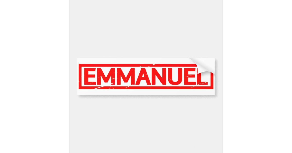 Emmanuel Stamp Bumper Sticker | Zazzle