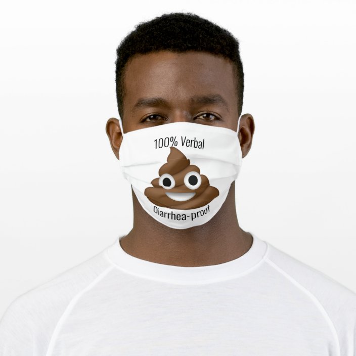 Emoji Poo - 100% Verbal Diarrhea-proof Cloth Face Mask | Zazzle.co.uk