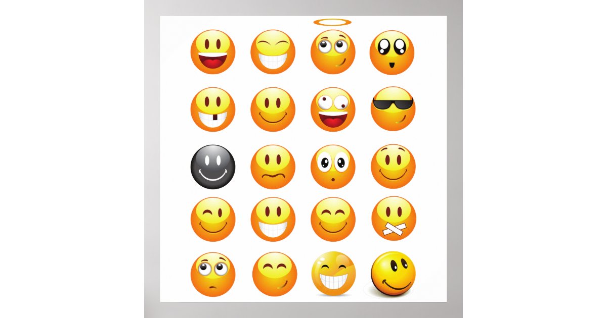 emojis art poster | Zazzle