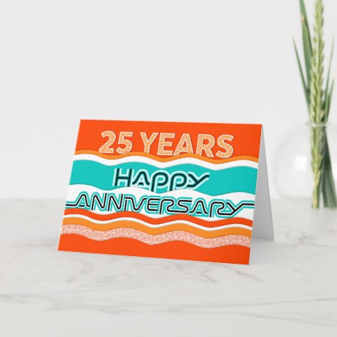 25th Employee Anniversary Cards | Zazzle.co.uk