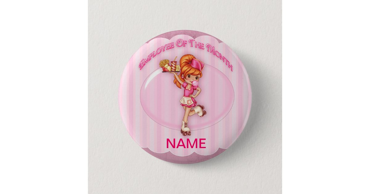 employee of the month customisable pin badge | Zazzle employee of the month customisable pin badge | Zazzle