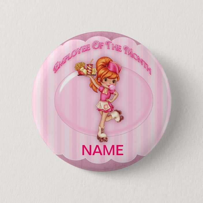 employee of the month customisable pin badge | Zazzle employee of the month customisable pin badge | Zazzle