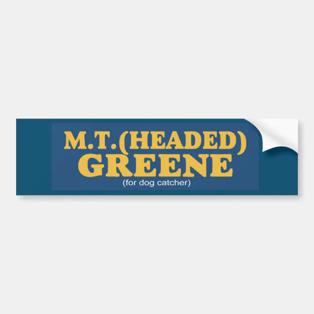 empty headed Greene Bumper Sticker | Zazzle