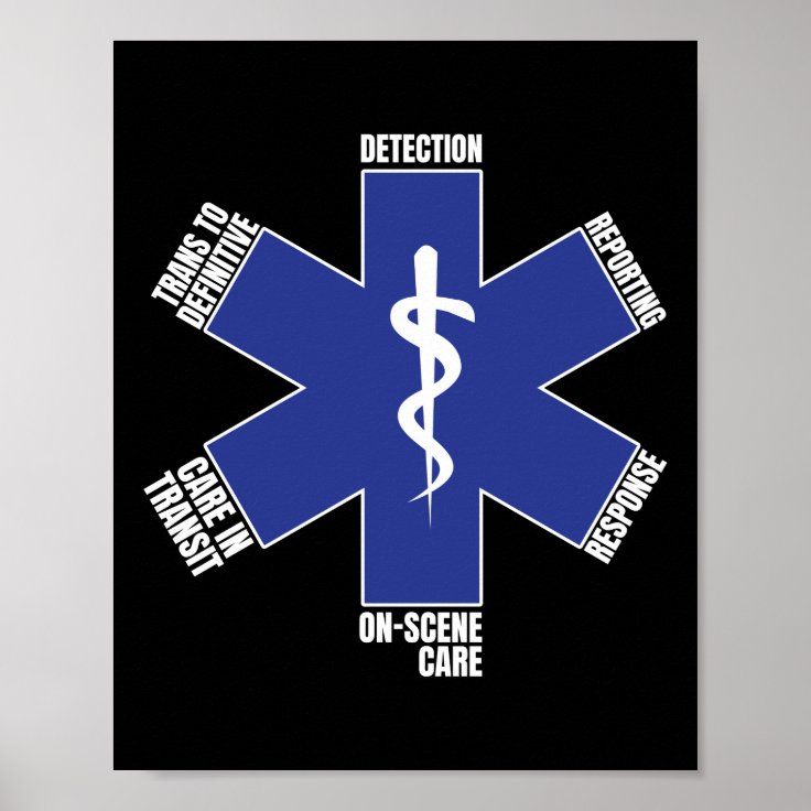 EMT Paramedic EMS Emergency Poster | Zazzle
