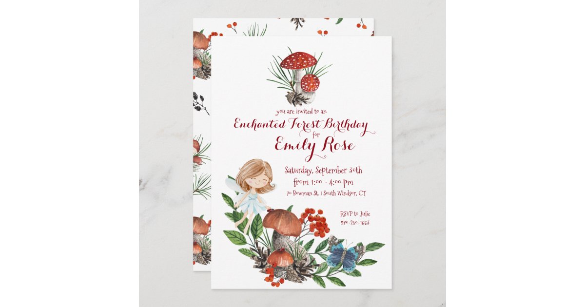 Enchanted Forest Fairy Birthday Invitation | Zazzle
