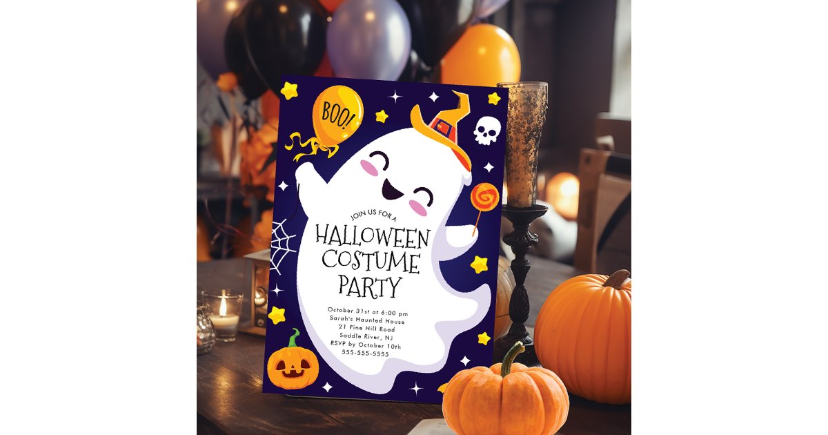 Enchanted Ghost Halloween Invitation | Zazzle