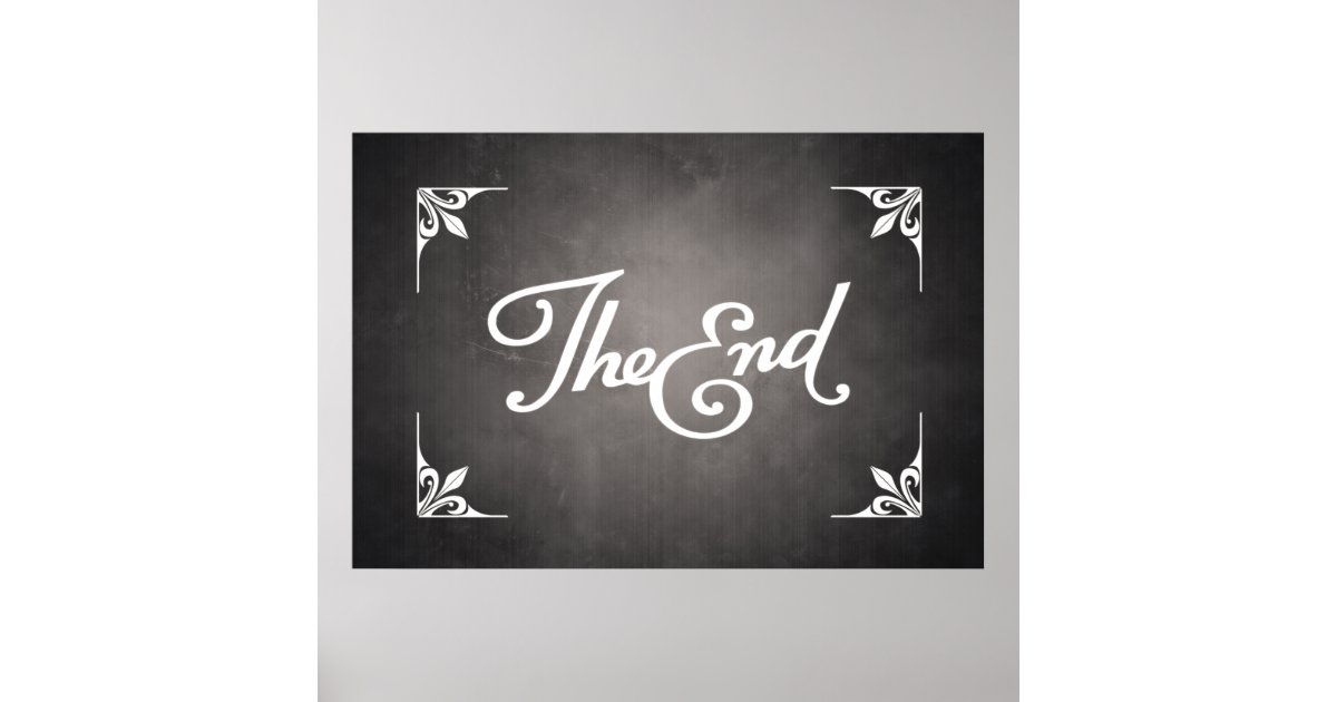 End Title Card poster | Zazzle