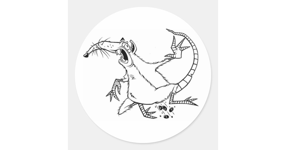 enemy rat classic round sticker | Zazzle