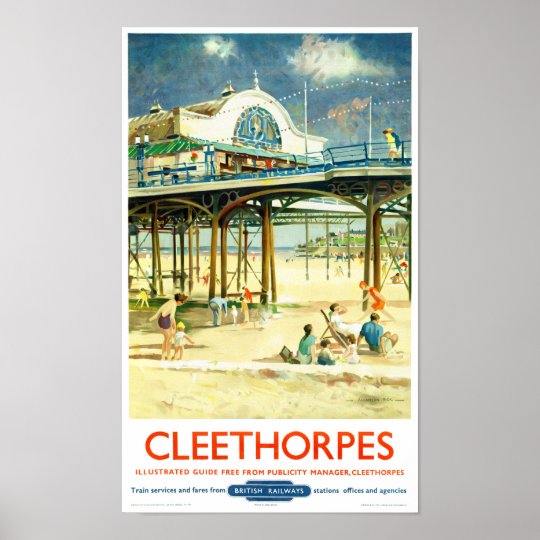 England Cleethorpes Restored Vintage Travel Poster | Zazzle.co.uk