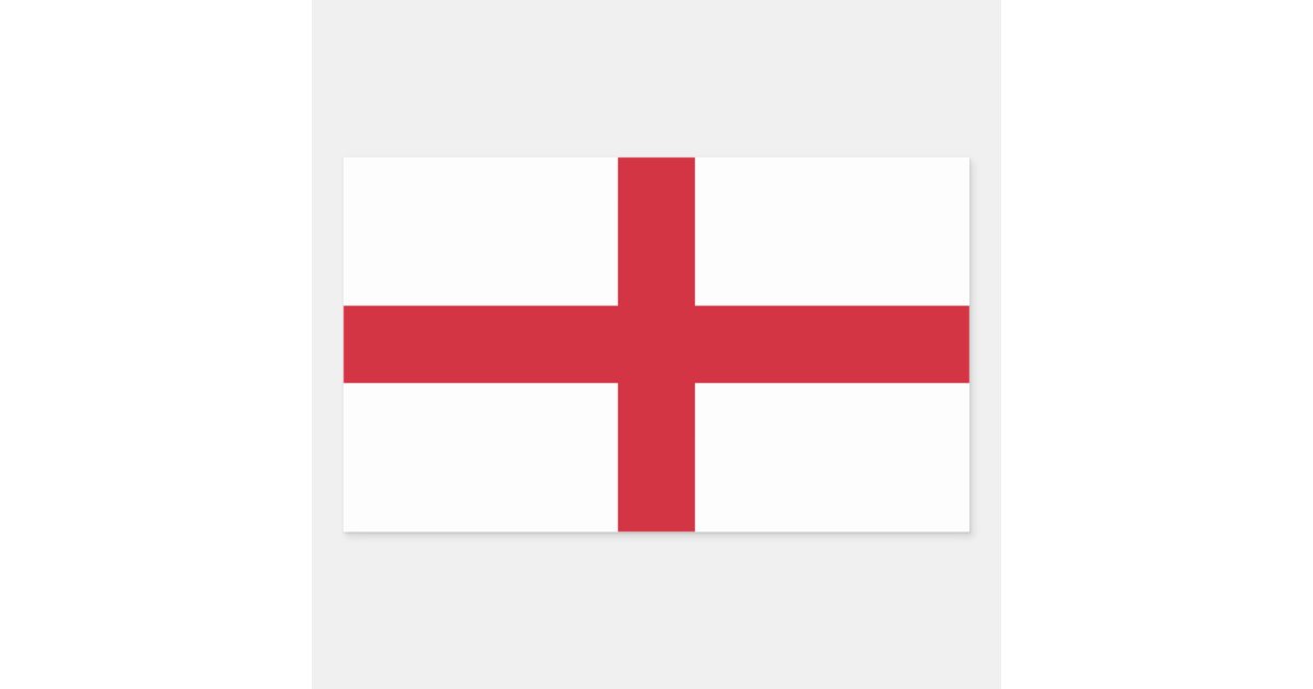 England Flag Rectangular Sticker | Zazzle