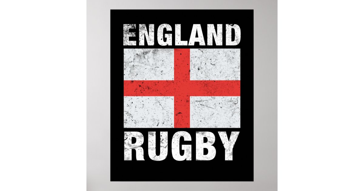 England Rugby English Flag Poster | Zazzle
