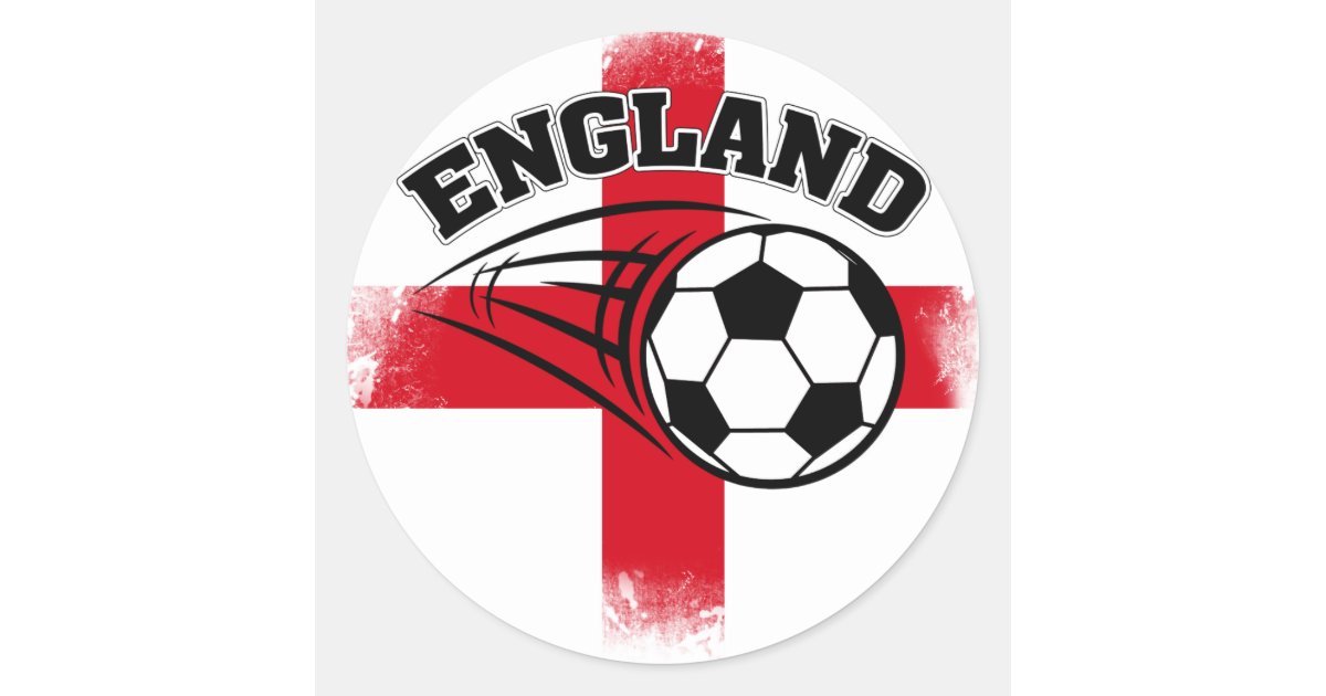 England Supporter's Football Classic Round Sticker | Zazzle