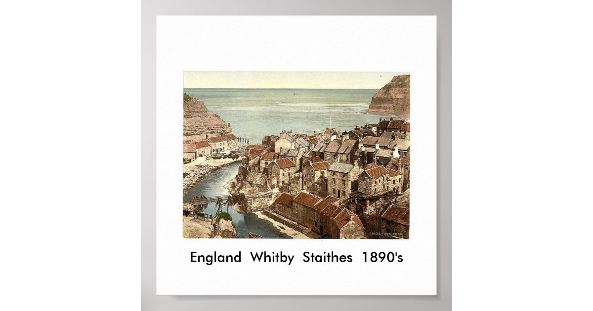 England Whitby Staithes 1890's Poster | Zazzle