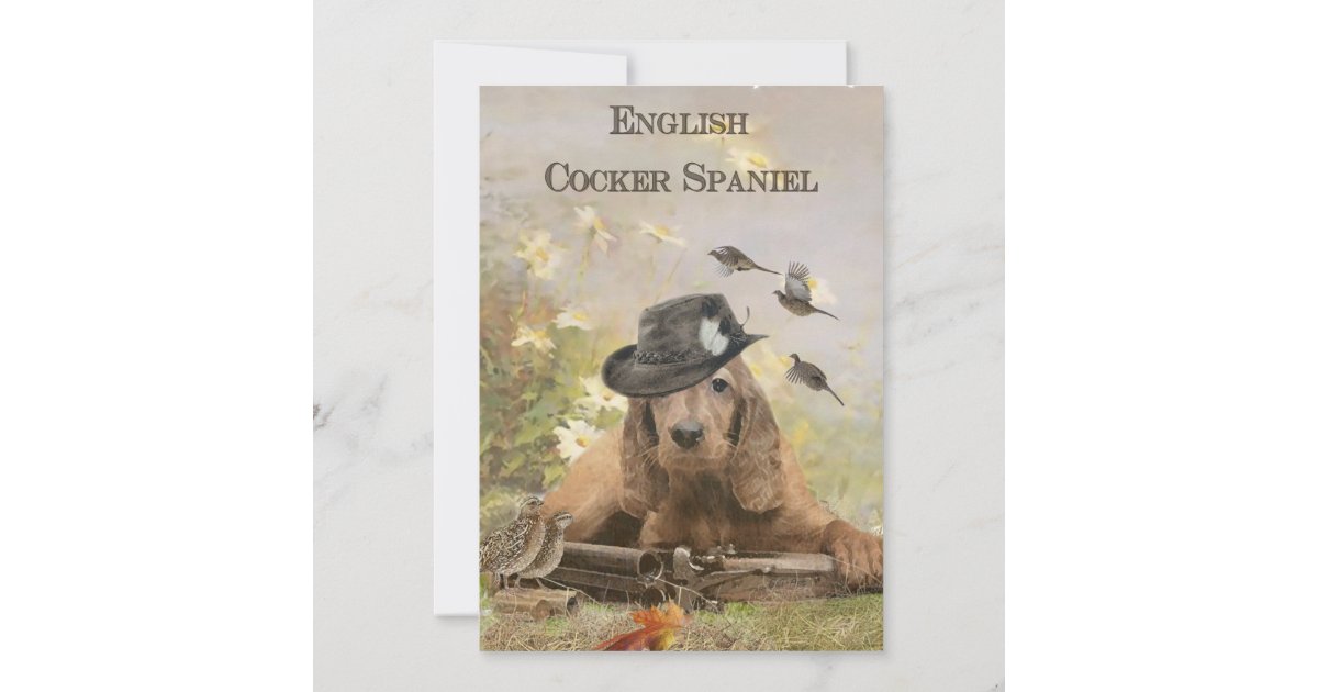 English Cocker Spaniel Thank You Card | Zazzle