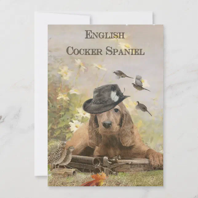 English Cocker Spaniel Thank You Card | Zazzle