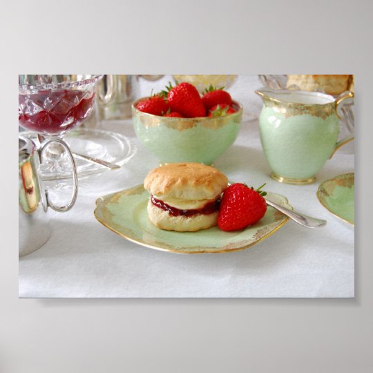 English Cream Tea Poster | Zazzle.co.uk