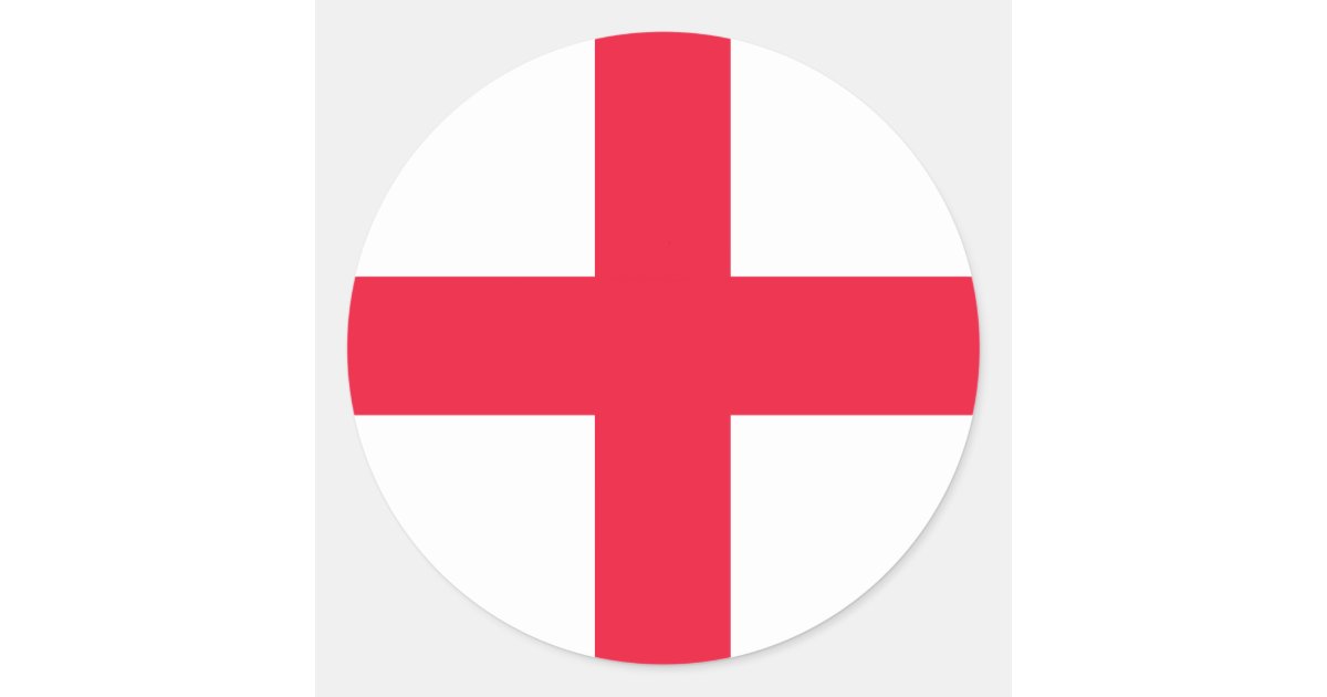 English Flag Classic Round Sticker | Zazzle