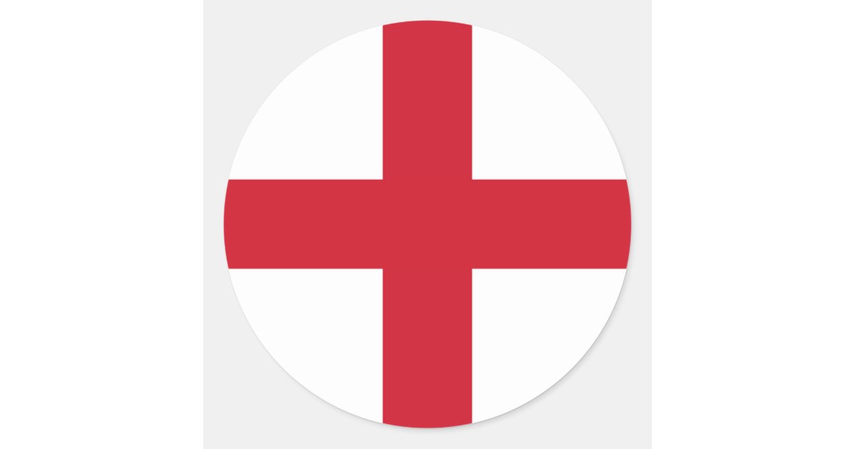 English flag classic round sticker | Zazzle