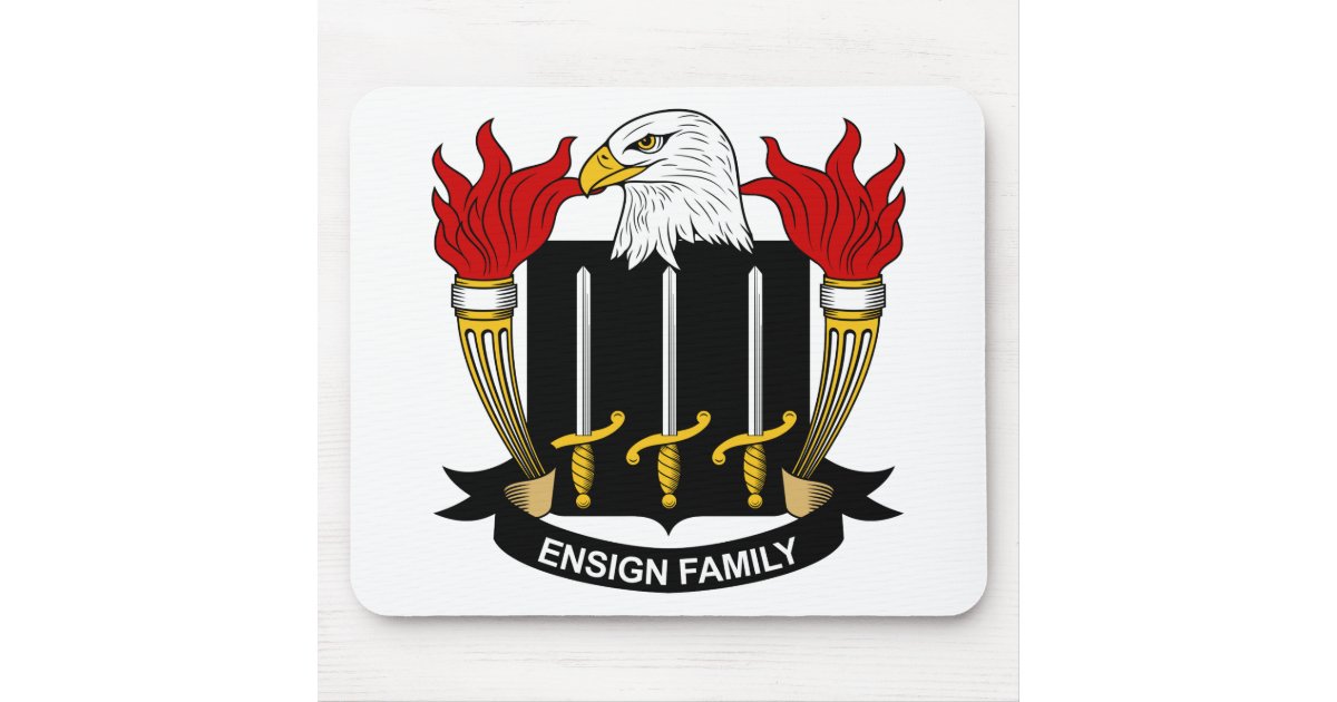 Ensign Family Crest Mouse Mat | Zazzle
