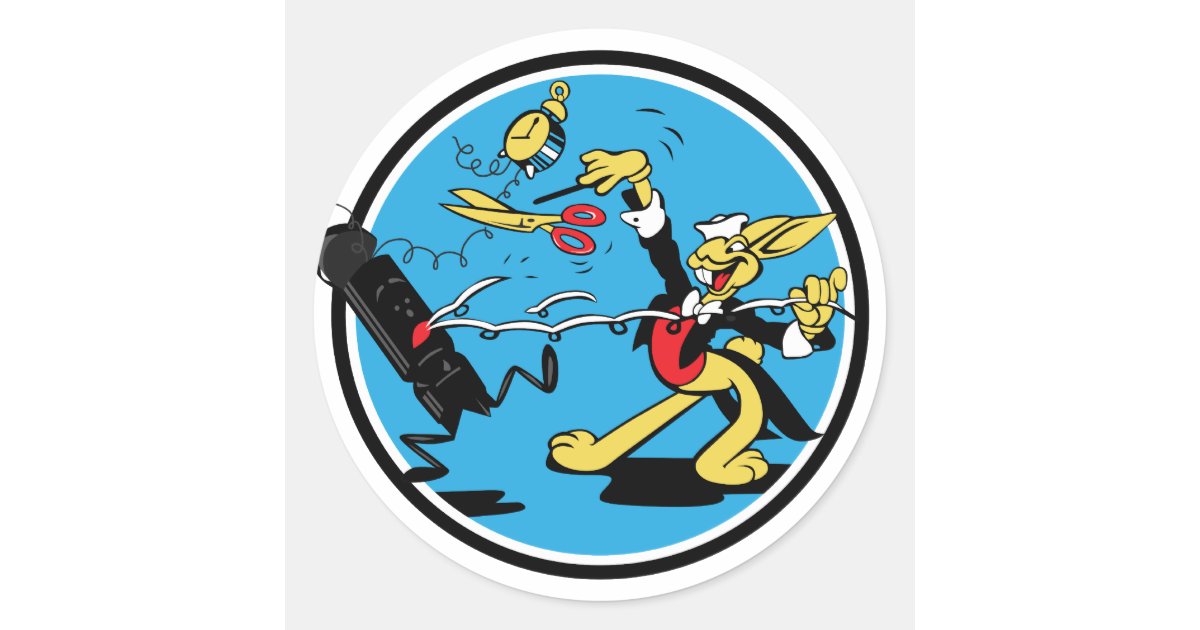 EOD Rabbit Classic Round Sticker | Zazzle