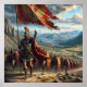 Epic Red Realistic Roman Legion Landscape Poster | Zazzle