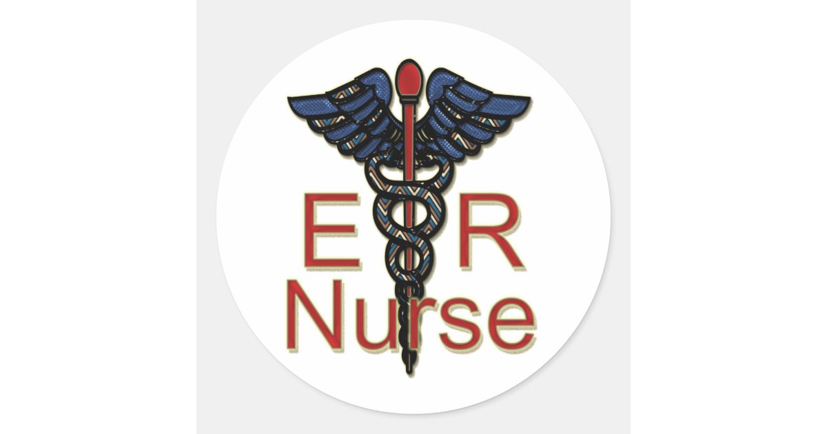 ER Nurse Classic Round Sticker | Zazzle
