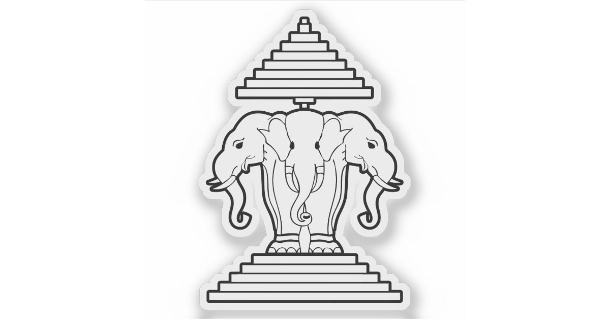Erawan Three Headed Elephant Lao / Laos Flag | Zazzle