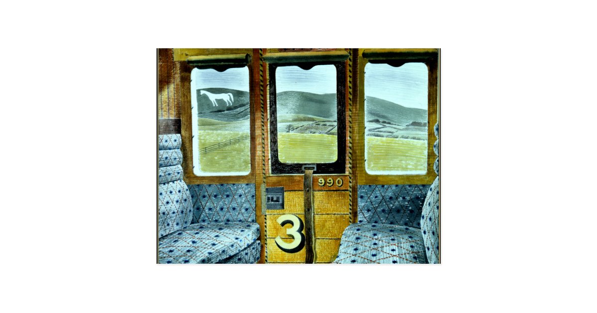 Eric Ravilious art, Train Landscape Postcard | Zazzle.co.uk