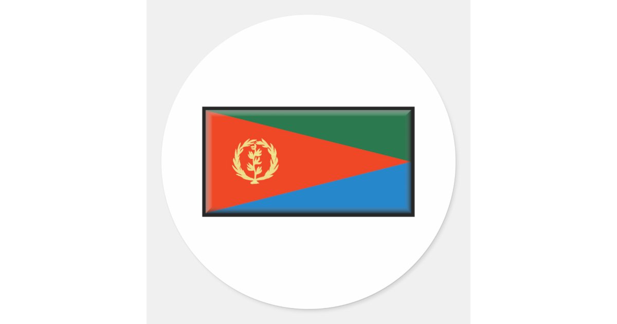 Eritrea Flag Classic Round Sticker | Zazzle