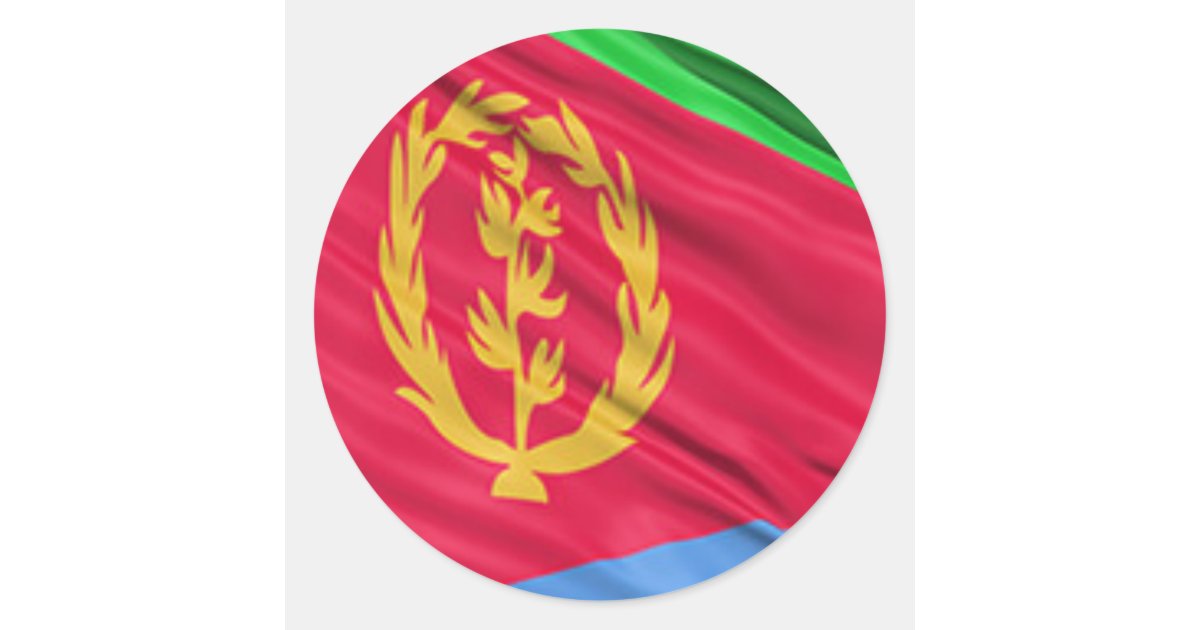 Eritrean Flag Classic Round Sticker | Zazzle