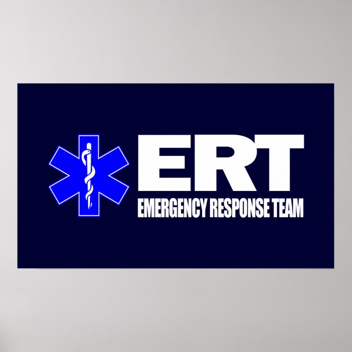 ERT -Emergency Response Team Poster | Zazzle.co.uk