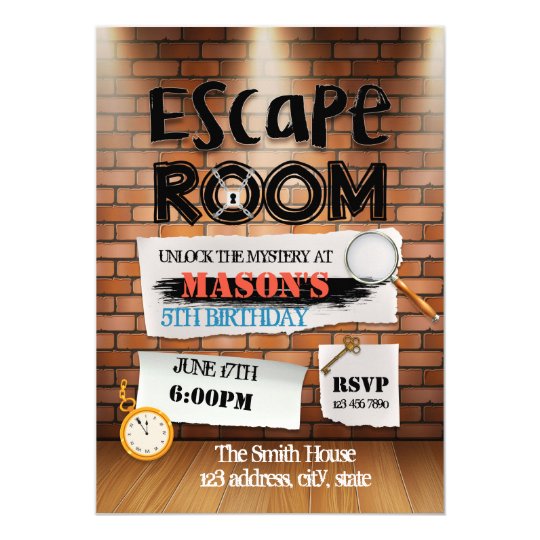 Escape Room invitation | Zazzle.co.uk
