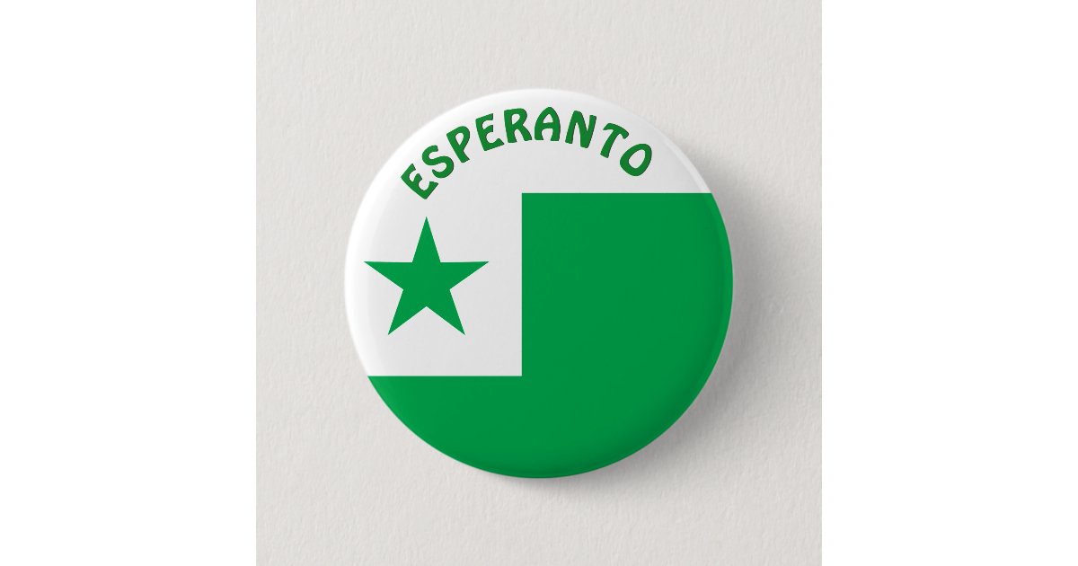 Esperanto flag, 6 cm round badge | Zazzle