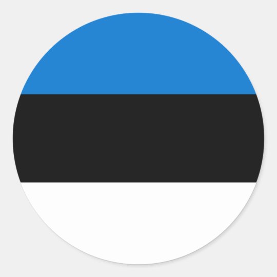 Estonian Flag, Flag of Estonia Classic Round Sticker | Zazzle.co.uk