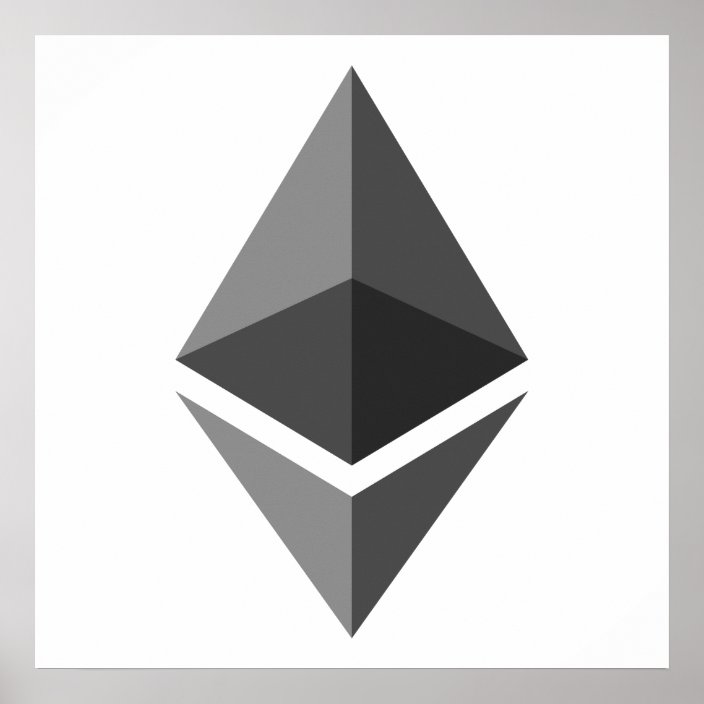 Ethereum ETH Logo | Poster | Zazzle.co.uk