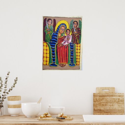 Ethiopian Church Painting - Black Maryam Poster | Zazzle