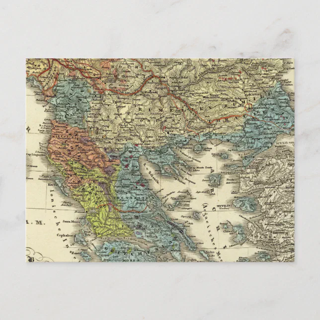 Ethnographic Map of Ottoman Empire Postcard | Zazzle